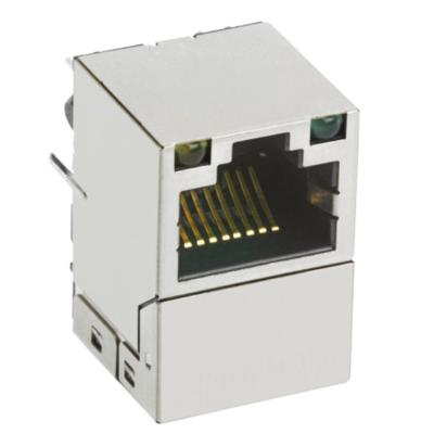 중국 수직 RJ45 매그 잭 SI-46019-F 1X1 지원 10/100 기본 T 속도 판매용