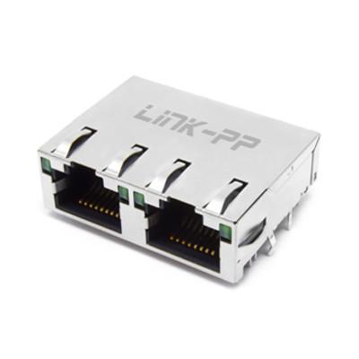 중국 2 항구 기가비트 모듈라 잭 RJ45 Magjack 연결관 LPJK25003A26NL JGL-0004NL 판매용