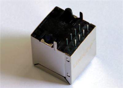 중국 비차폐 SI-46008-F 수직 RJ45 MAGJACK 1PORT 100 BASE-T 판매용