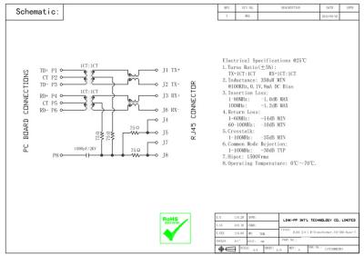 Cina ARJ21A-MCSB-MU2 connett. MAGJACK 2PORT 100 BASE-TX in vendita
