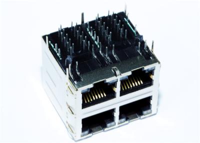China Xfvoip5e-stkvdyg4-4 gestapelde Geïntegreerd Magnetisch van RJ45 2x2 10/100Base-t POE Te koop