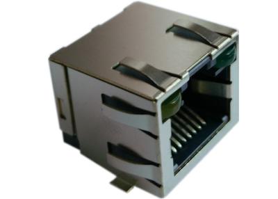 China Entrada SMT R45 Jack modular de 634008137521 Horizental protegido con el LED en venta