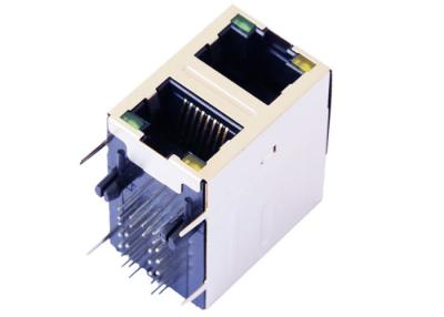 中国 LEDが付いているRM3-116A9V1F 2x1の複数の港RJ45ジャックLPJG17512BHNL 10/100Base-Tの盾 販売のため