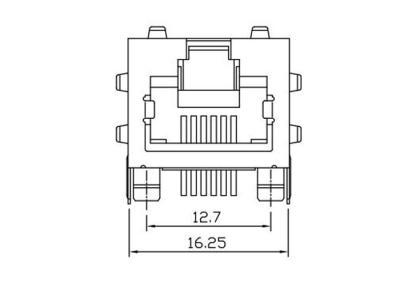 중국 RJHSE-7360 랜 변압기 RJ45 모듈라 잭 LPJE101CNL-6P 10/100M RJ45 잭 판매용