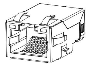 中国 RJMG221ST12452T マグネティクス組み込みのアンフェノールモジュラージャック 販売のため
