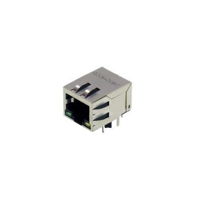 中国 J1B1211CCD 10/100 BASE-TX マグネティクスとLEDのRJ45コネクタモジュール 販売のため