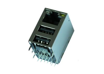 China Etiqueta ARJU31B-MASD-A-B-HLU2 encima RJ45 de la base-T del puerto 10/100 del conector USB 3 en venta