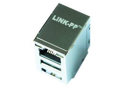 China Standard-RJ45 USB Verbindungsstück Basis-t ARJU31B-MCSC-B-AD-ELU2 10/100 IEEE mit LED zu verkaufen