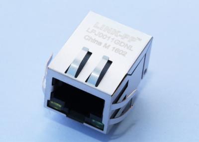 Chine 74990111211 d'étiquette connecteurs simples LPJ0011GDNL du port 8p8c du réseau RJ45 vers le bas à vendre