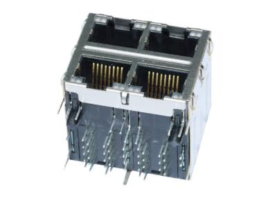 중국 RJ45 8P8C R/A 보호한 2x2 항구에 의하여 보호된 LPJG27043A47NL가 0895-2C2R-FM에 의하여 겹쳐 쌓였습니다 판매용