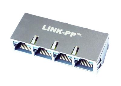 중국 1840528-6 1 x 4 LEDs LPJG48831A4NL를 가진 옆 입장 다 항구 RJ45 저장소 판매용