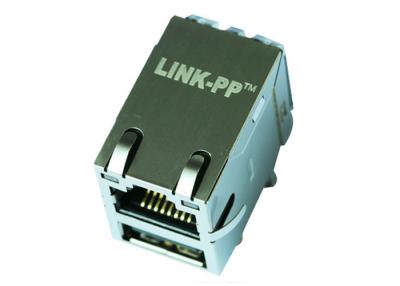 中国 単一USBのコネクター10/100磁気LPJU3101AONLとのHR981191C RJ45 販売のため