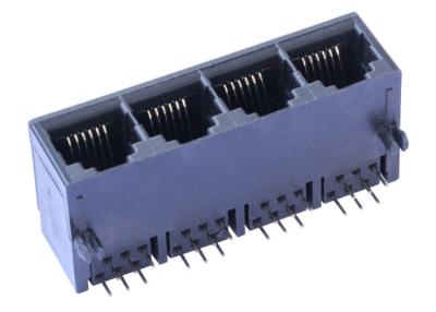 중국 다 9903-10P-047 - LEDs LPJE104NNL 없이 RJ45 8P8C 듀얼포트 비차폐를 향하십시오 판매용