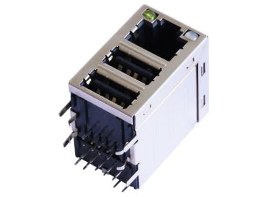 중국 이중 USB LPJU5111BGNL를 가진 HY981106A 이더네트 RJ45 연결관 판매용