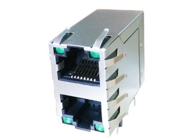 中国 LEDs LPJG17102AFNLとの分けられたCTの2x1港1000M積み重ねられたRJ45 販売のため