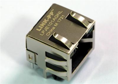 Chine Port simple de TJ18-L8P8C-1 RJ45 protégé avec l'À travers-trou LPJE101AGNL de LED 8P8C à vendre