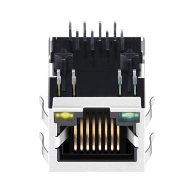 中国 HR913129C 統合磁性を持つRJ45単ポート接続器 販売のため