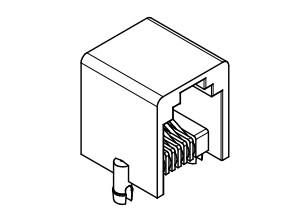 China Horizontale 615002138421 RJ45 Modular Jack 6P2C Tab Up zu verkaufen