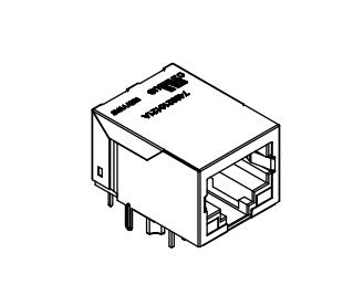 中国 電流・電圧モード 7499210121A 100BASE-TX RJ45 ジャック タブダウン 販売のため