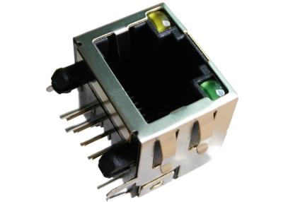 Chine RJ45 protégé par RJHSE5387 Jack modulaire 8P8C avec LED LPJE101A4NL à vendre