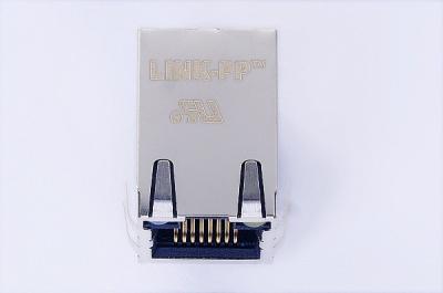Cina Il singolo porto ha impilato la linguetta magnetica di RJ45 Jack giù con USB 0817-1A1T-11 in vendita