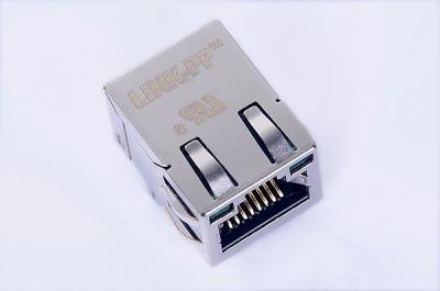 중국 자석 RJ45 잭의 단 하나 항구에 의하여 높은 쪽으로 겹쳐 쌓인 RJ45 PCB 연결관 0817-1G1T-21-F 다십시오 판매용