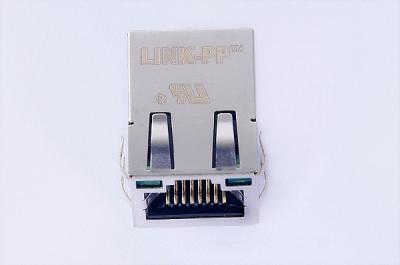 중국 08B0-1K1T-03-F 높은 쪽으로 탭을 가진 보호된 10/100BaseT 자석 RJ45 잭 YG/G LEDs 판매용