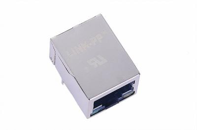 Cina 1X1 linguetta giù RJ45 magnetico Jack, basso profilo 10/100BaseT RJ45 MagJack L811-1X1T-06 in vendita