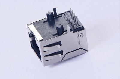 중국 LEDs 0813-1X1T-57-F 없이 아래로 PoE 1X1 자석 RJ45 잭 탭 RoHS 판매용