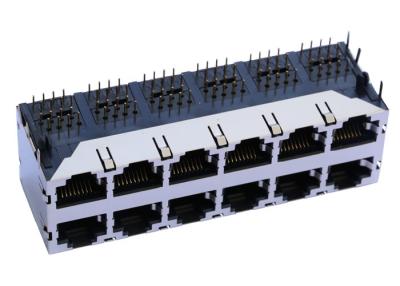 中国 2007023-1 2x6港Magjack 8P8C Rj45によって保護されたLPJE309-5CNLを積み重ねました 販売のため