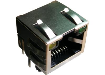 中国 HCJT1-802SK-L12はLEDs LPJE101AHNLが付いている港Rj45のメス コネクタを選抜します 販売のため