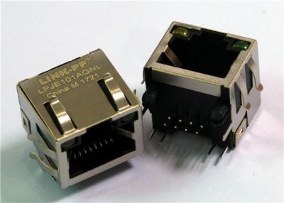 China schakelaars van 10221188B074 Rj45 met LEIDENE 8P8C beschermden door-Gat LPJE101AGNL Te koop