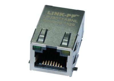 China RJ-SM002NL SMT RJ45 Connector 1X1 Port Tab Up With 10 / 100M LPJ3011ABNL for sale
