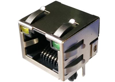 中国 DY9758-1101はLEDs LPJE101AHNLが付いている1x1港8P8C RJ45のメス コネクタを保護しました 販売のため