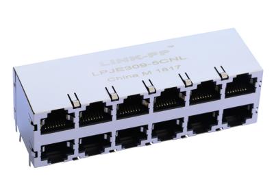 Chine SS73100-046F a empilé 2x6 le port Magjack 8P8C Rj45 Jack modulaire LPJE309-5CNL à vendre