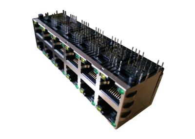 China ARJM26A1-A12-AB-EW2 stapelte 2x6 Hafen RJ45 Magjack 10/100 Basis - T zu verkaufen