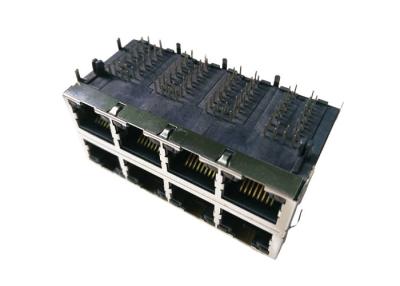 China ARJM24A1-A12-AB-CW2 2X4 RJ45 Buchse mit 10/100 Basis--ttransformator zu verkaufen