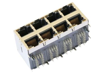 China Äquivalent ARJM24A1-A12-AA-EW2 stapelte Verbindungsstück 2x4 RJ45 mit 10/100 Basis - T zu verkaufen