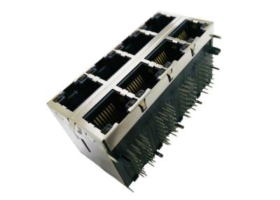China Äquivalent ARJM24A1-A12-BB-EW2 stapelte RJ45 Häfen des Verbindungsstück-2X4 10/100 M zu verkaufen