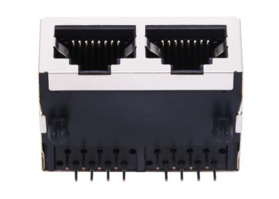 China 5-2301996-1 base-T do conector 10/100 do porto do RJ45 2X1 multi magnética nenhum dedo do IEM à venda