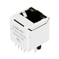 LPJD4012BENL, RJ45 vertical Jack, 1CT: 1CT, 8P8C 10/100Mbps, escudo LED GY