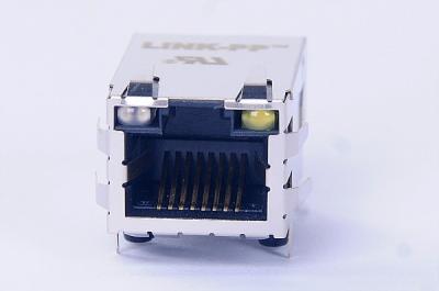 중국 0826-1X1T-57-F 10/100 BASE-T PoE RJ45 잭 ICM OG/Y LED 판매용