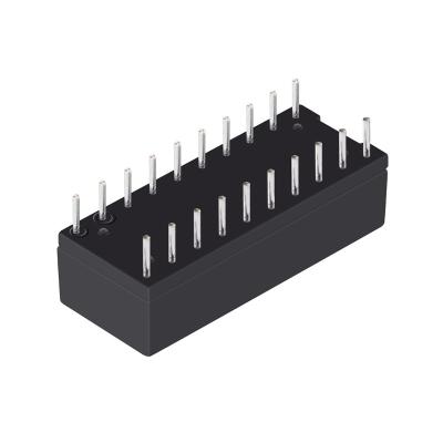 China TGV-2027 DAR Dual Port 10/100 basis-t THT 24 Pin Ethernet Transformer Modules LP2064NL Te koop