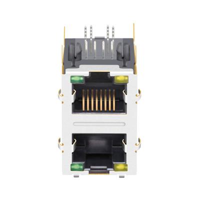 중국 HR916130HE 1000 베이스-티 2x1 공항은 RJ45 연결기 UL LPJG17610AANL을 쌓아 올렸습니다 판매용