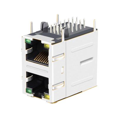 중국 HR916130HE 1000 베이스-티 2x1 공항은 RJ45 연결기 UL LPJG17610AANL을 쌓아 올렸습니다 판매용