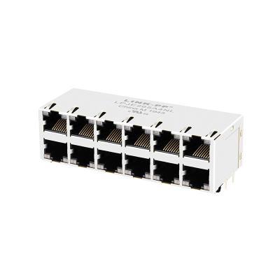 中国 XMD-45048-46M151-TEJ 8P8Cは磁気学のコネクターLPJE265A4NLなしでRJ45 2x6を積み重ねた 販売のため