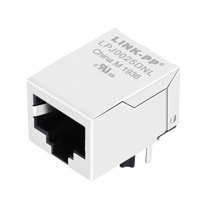 중국 LPJ0025DNL, LED 없이 변압기 10/100Base-T를 가진 RD1-106B1A1A RJ45 1x1 판매용