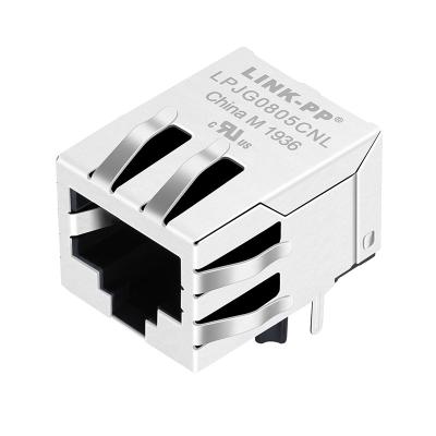 Chine Connecteur 1000 simple du port RJ45 de base-T de HR891138C sans LED LPJG0805CNL à vendre
