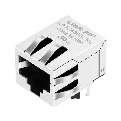 중국 RB1-105BAK1A 자석 RJ45 잭, LPJG4803CNL 10/100/1000 기가비트 이더네트 판매용