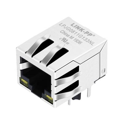 China 1840434-2 gigabit magnético del Pin Rj45 del RJ45 Jack 10 blindado con LED 1840434-3 en venta